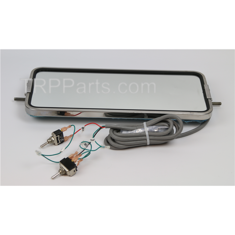 WEST COAST MIRROR - 7" X 16" - HEATED - STAINLESS STEEL